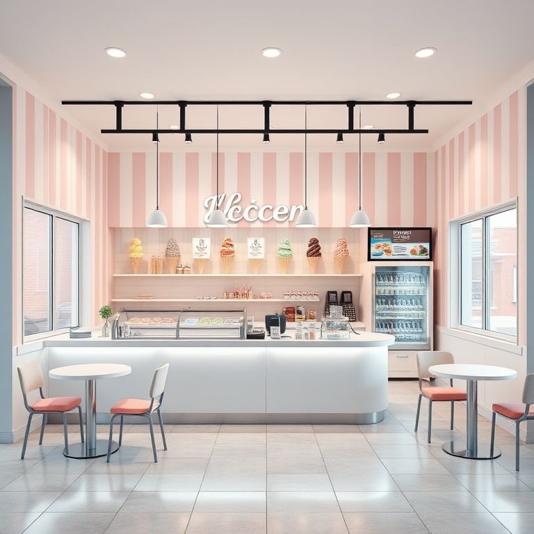 Ice Cream Shop Design: 3D Visualisation for Australian Builders - Longford